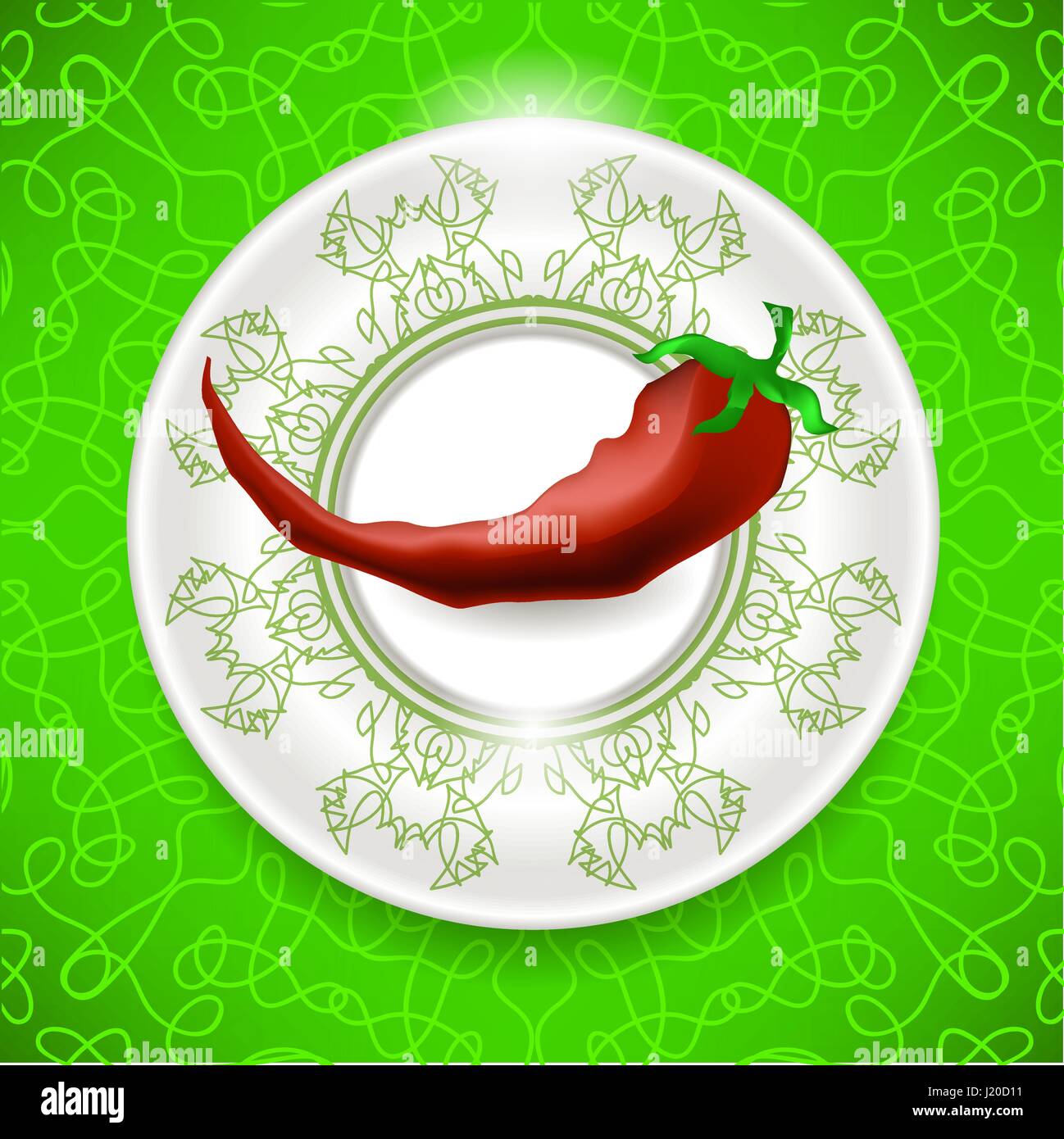 Red chilly pepper on Stock Vector Images - Alamy