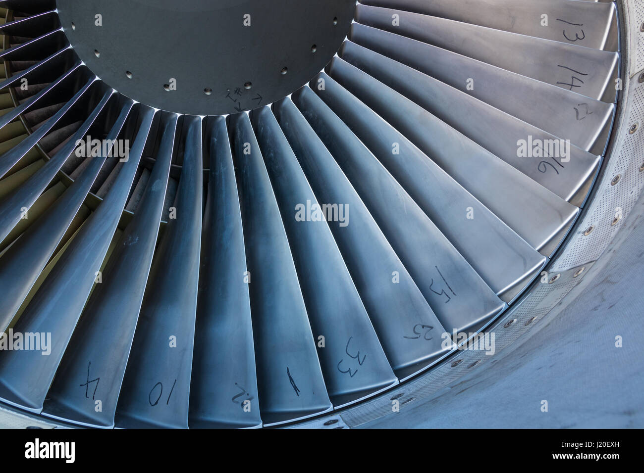 Inside a larger jet engine intake you will find these blades Stock ...