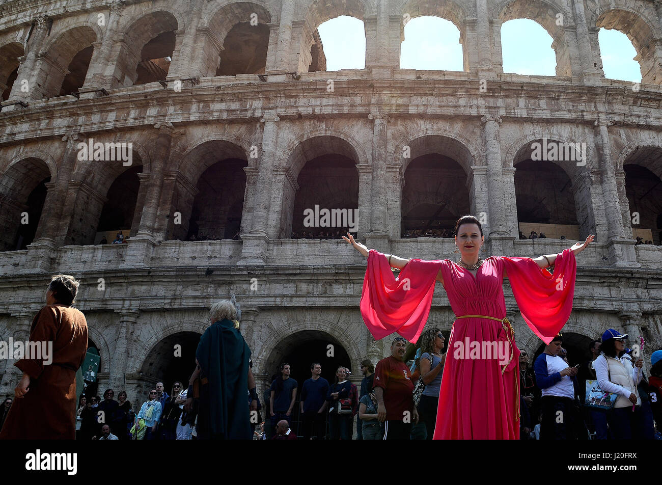 Rome, Italy. 23rd Apr, 2017. The eternal city of Rome celebrates its ...