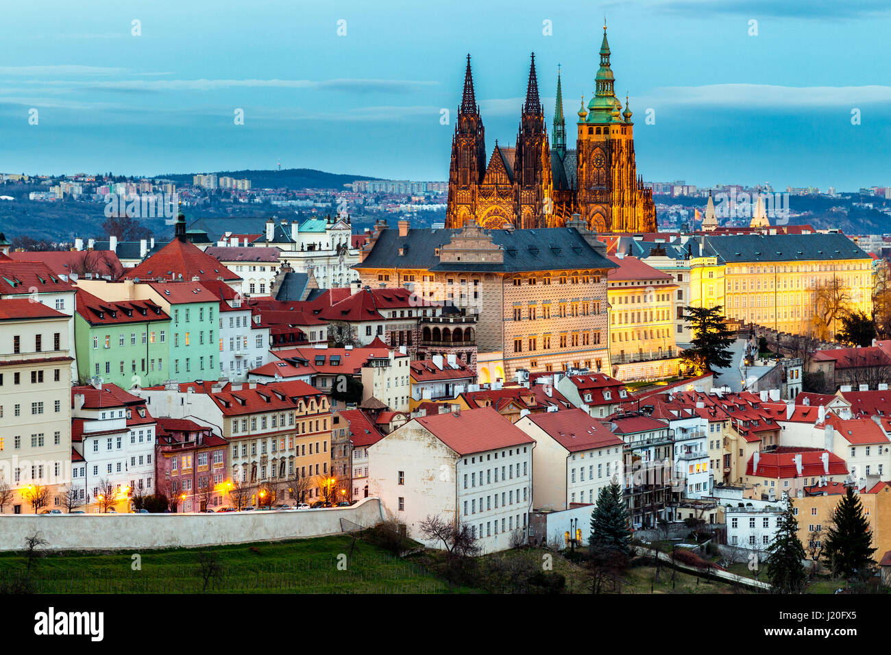 Spring prague panorama from hi-res stock photography and images - Alamy