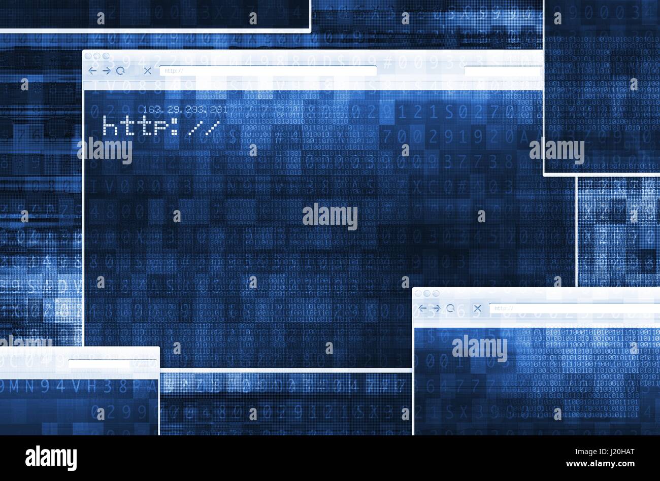 Web Applications Browser Windows Concept Illustration. Online, Internet ...