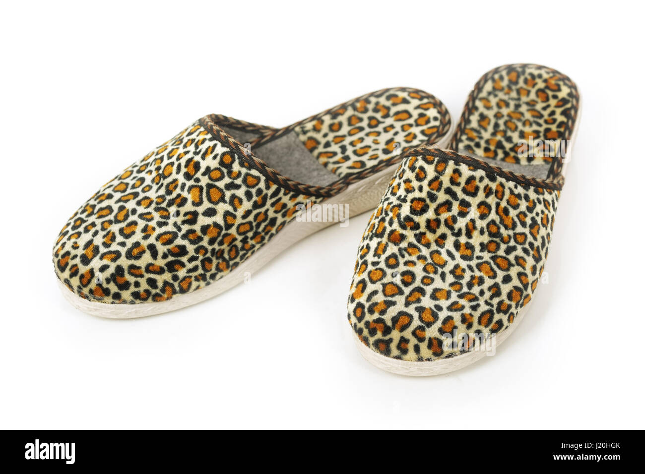 Slippers isolated on white background Stock Photo - Alamy