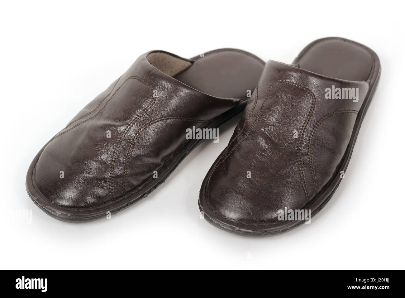 Slippers isolated on white background Stock Photo - Alamy