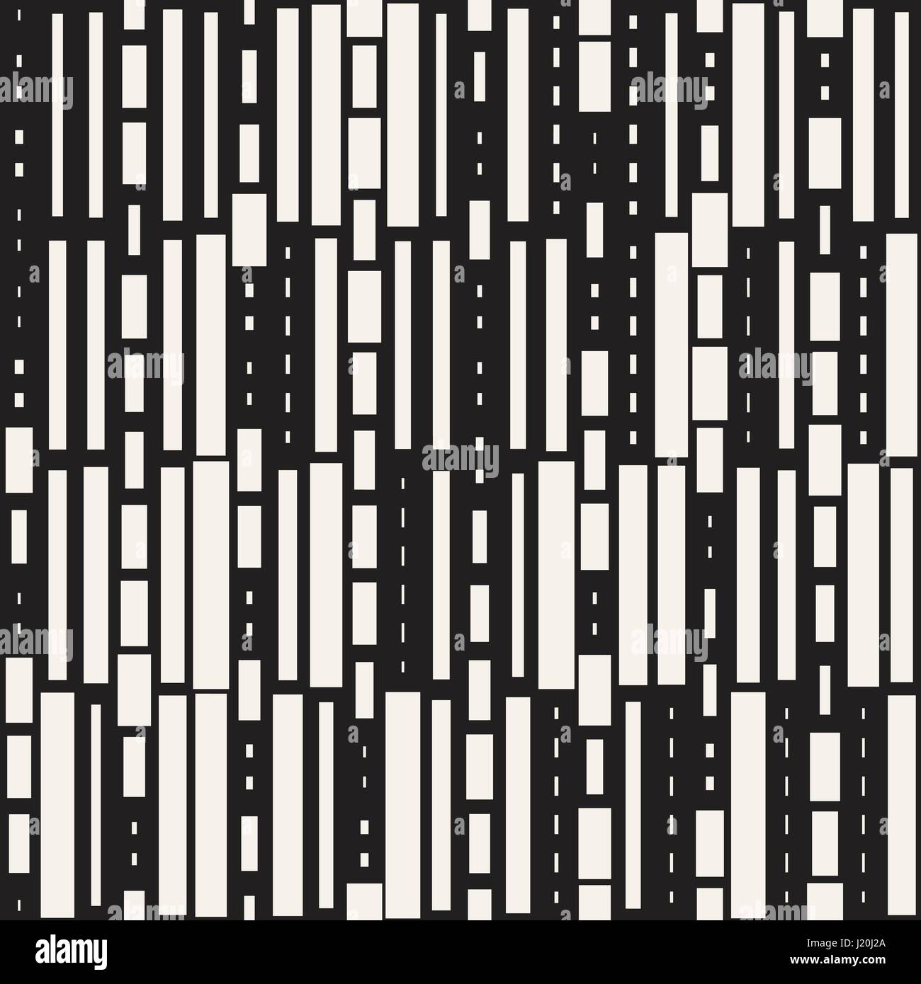 Vector Seamless Black And White Irregular Dash Rectangles Grid Pattern ...