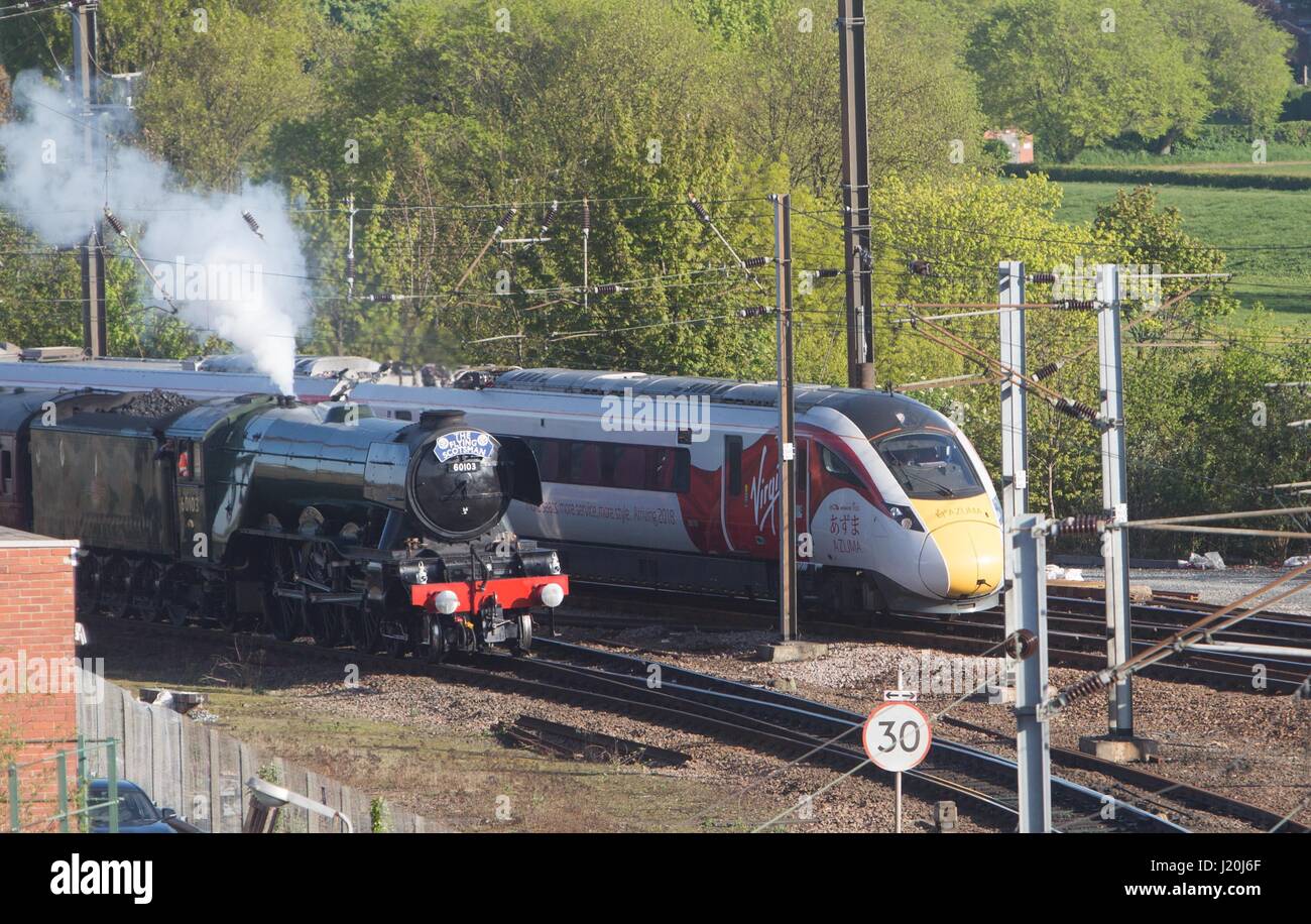 EDITORIAL USE ONLY (left to right) The Flying Scotsman and Virgin ...