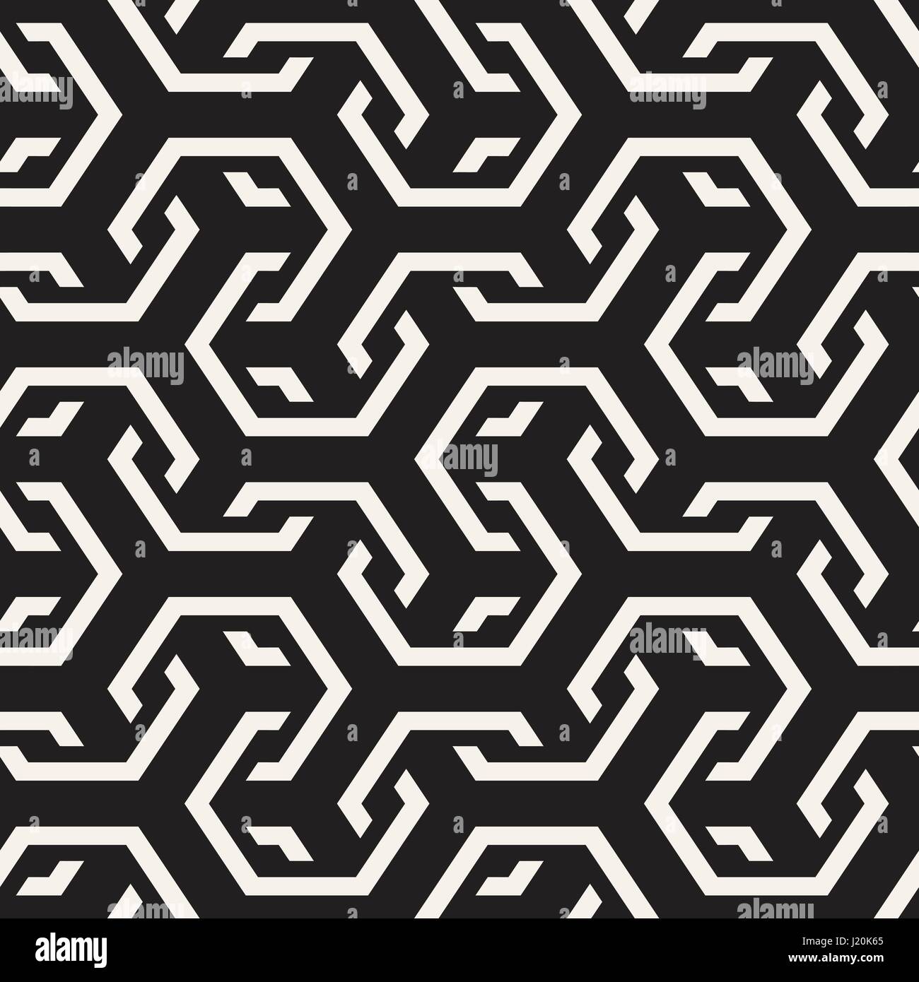 Vector Seamless Interlacing Lines Pattern. Modern Stylish Texture. Repeating Geometric ...