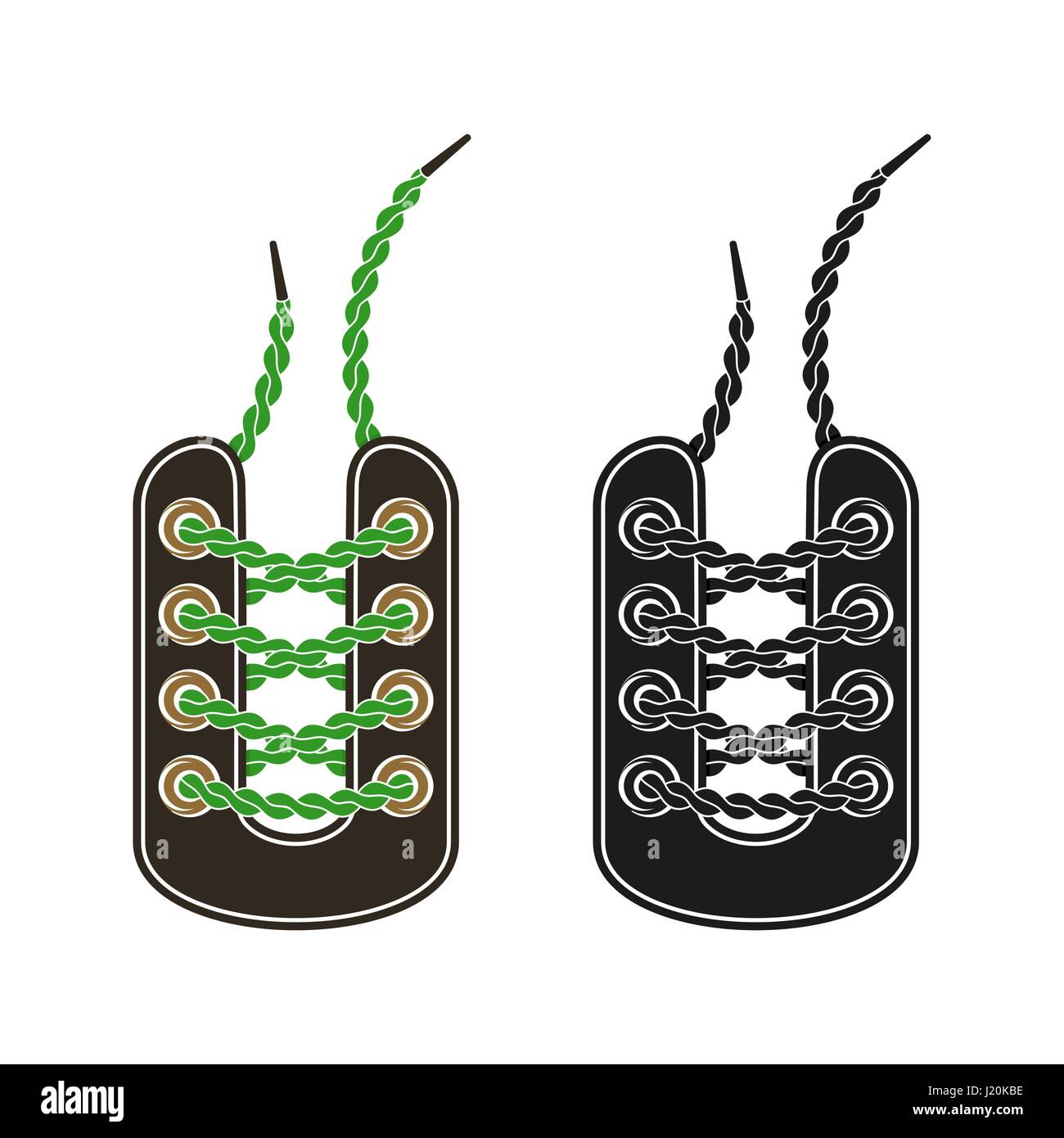 Shoelaces vector vectors Cut Out Stock Images & Pictures - Alamy