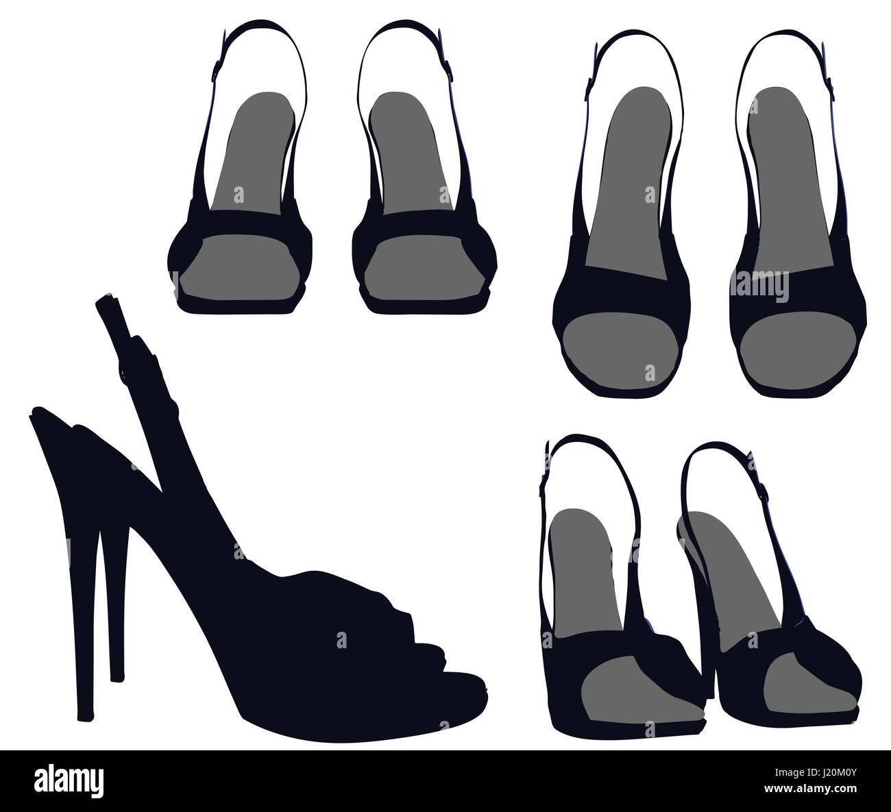 Black shoes vector vectors hi-res stock photography and images - Alamy