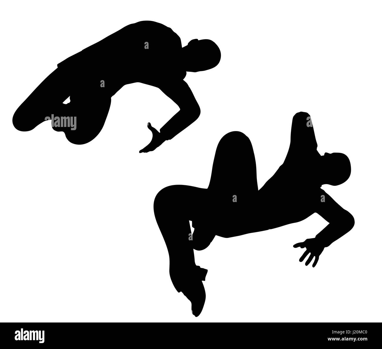 EPS 10 vector illustration of businessman Collapsed on white background ...