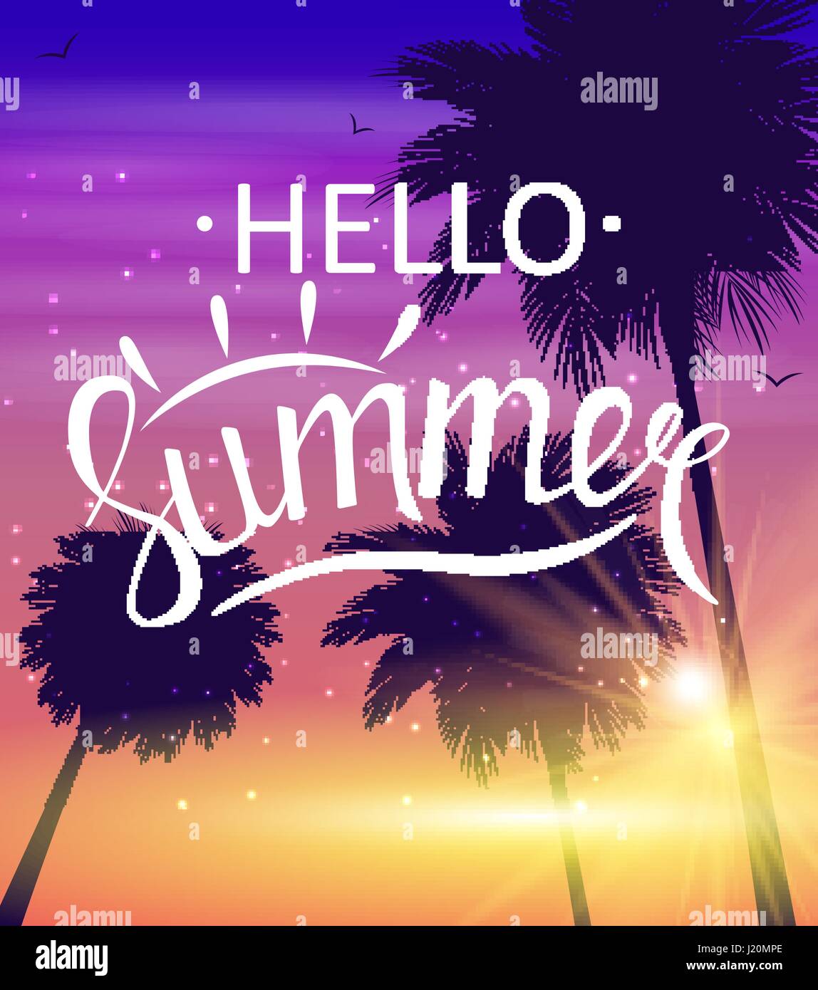 Hello Summer Natural Background Vector Illustration Stock Vector Image ...