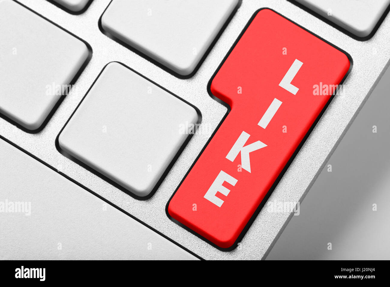 Keyboard with like Stock Photo - Alamy