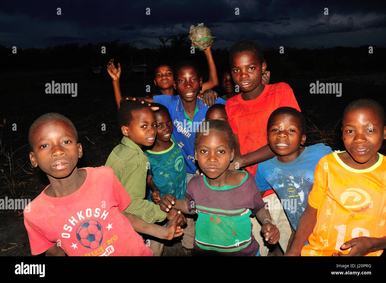 Malawian children at night Stock Photo - Alamy