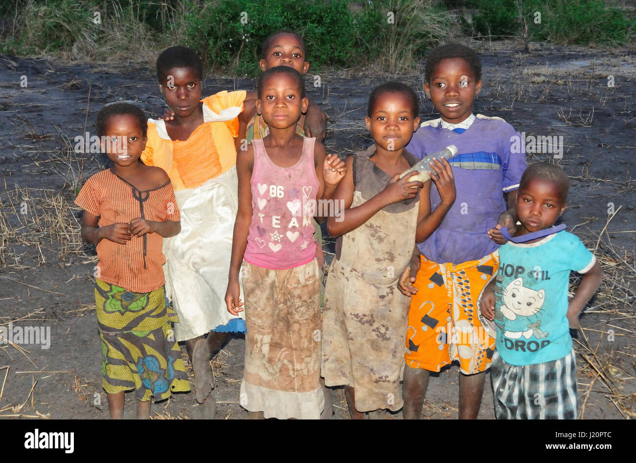 Malawian children at night Stock Photo - Alamy
