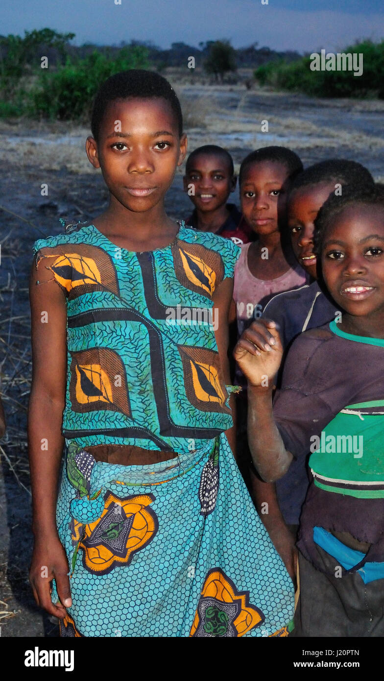 Malawian children at night Stock Photo - Alamy