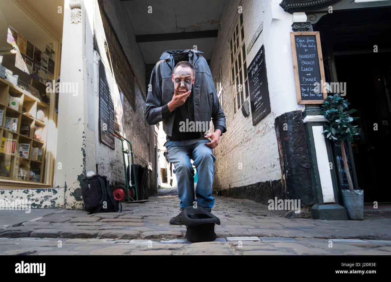An attendee at the whitby goth weekend in whitby hi-res stock ...