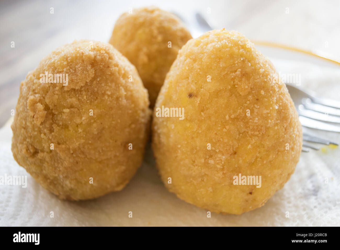 original Italian fried rice balls or arancini Stock Photo - Alamy