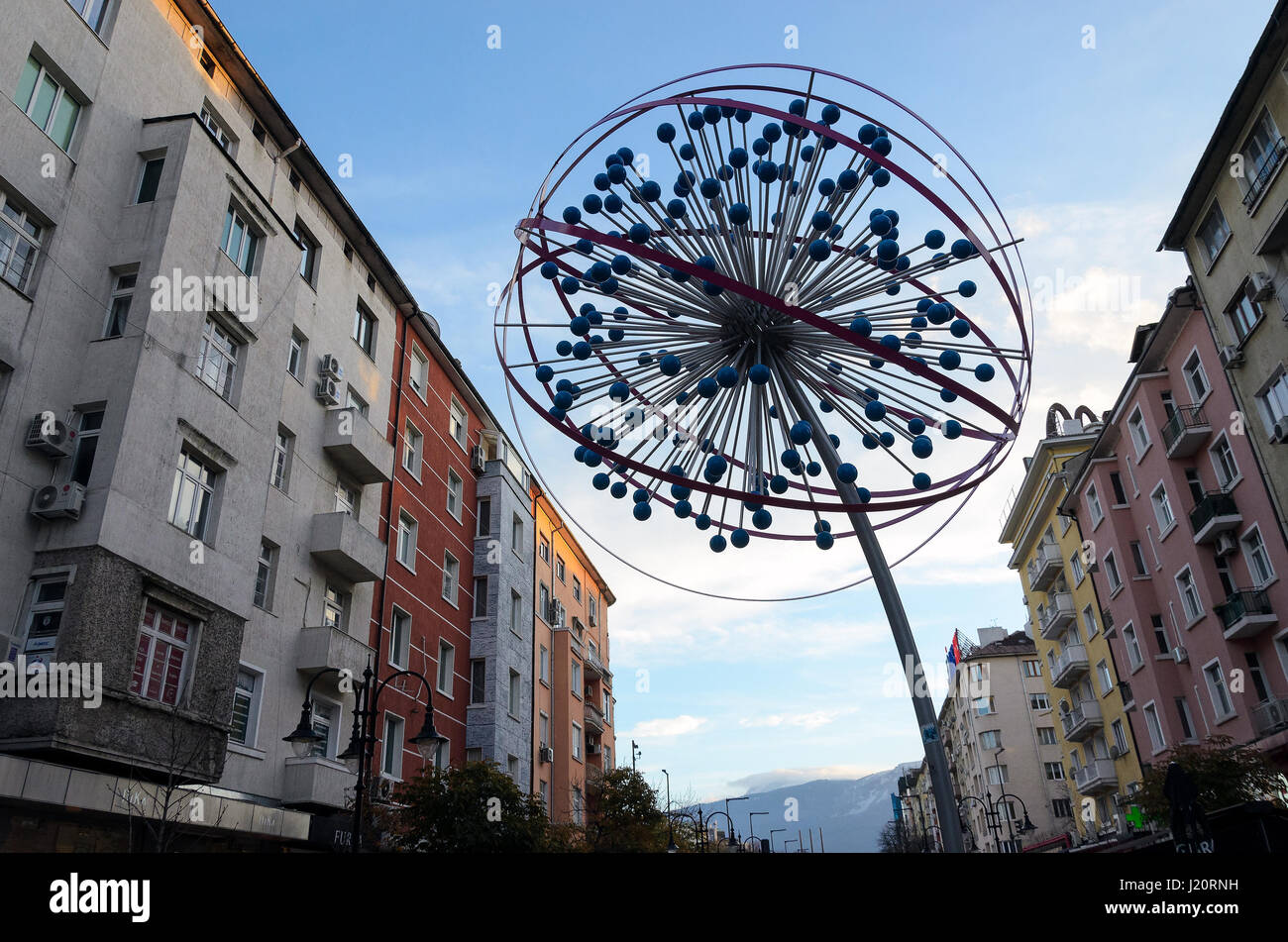 Modern art installation on Vitosha Boulevard, Vitoshka - the main ...