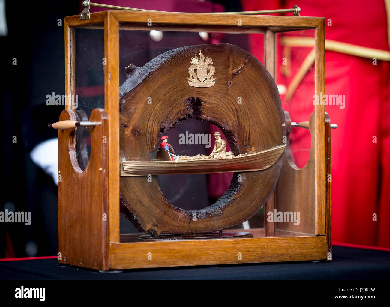 The Queen's Barge Master presents the Stela, a piece of Tudor drainpipe ...