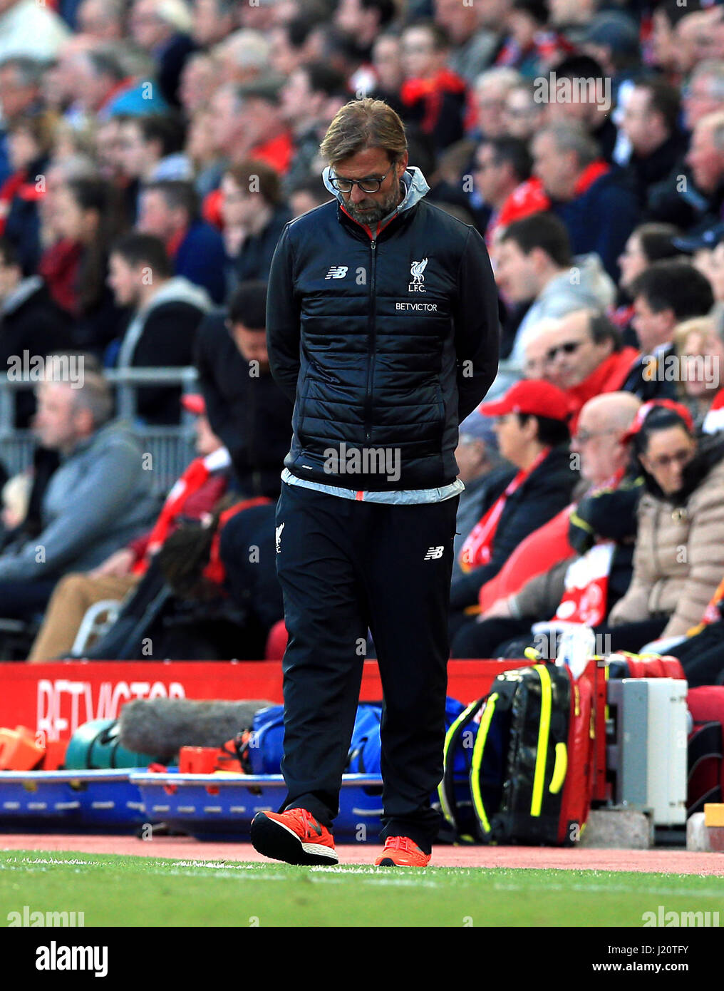 Liverpool manager Jurgen Klopp during the Premier League match at ...
