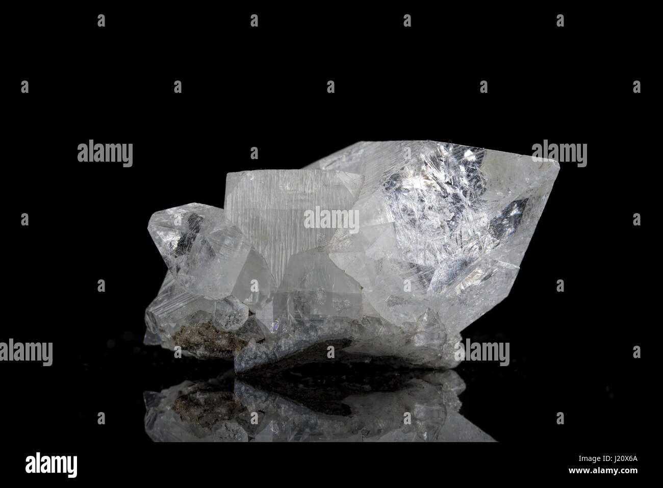 Sample of a beautiful Apophyllite speciment isolated on black ...