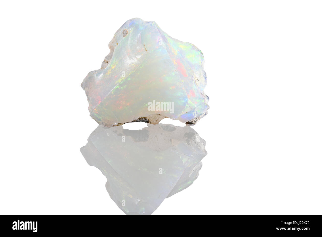 Sample of a beautiful Opal speciment isolated on white background Stock ...