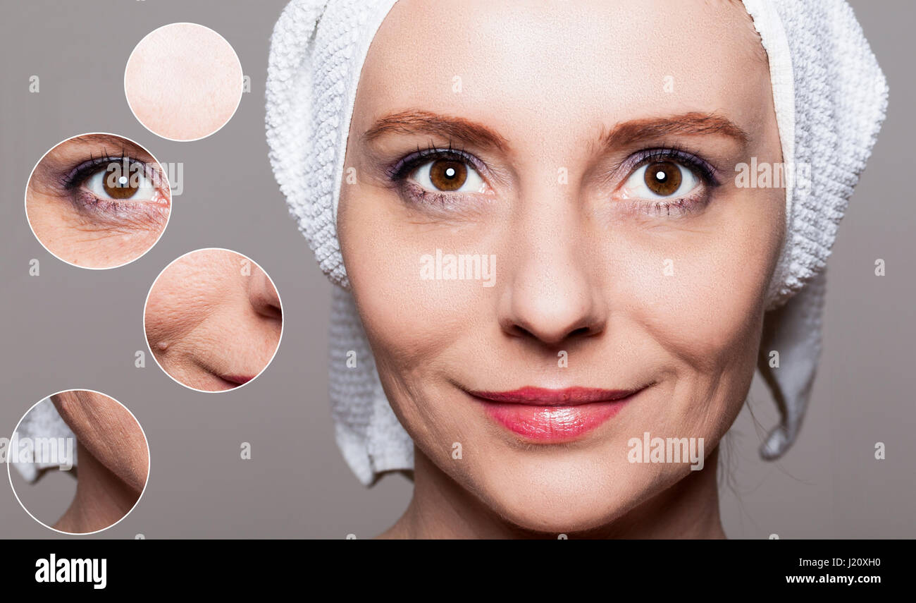 beauty concept - skin care, anti-aging procedures, rejuvenation ...