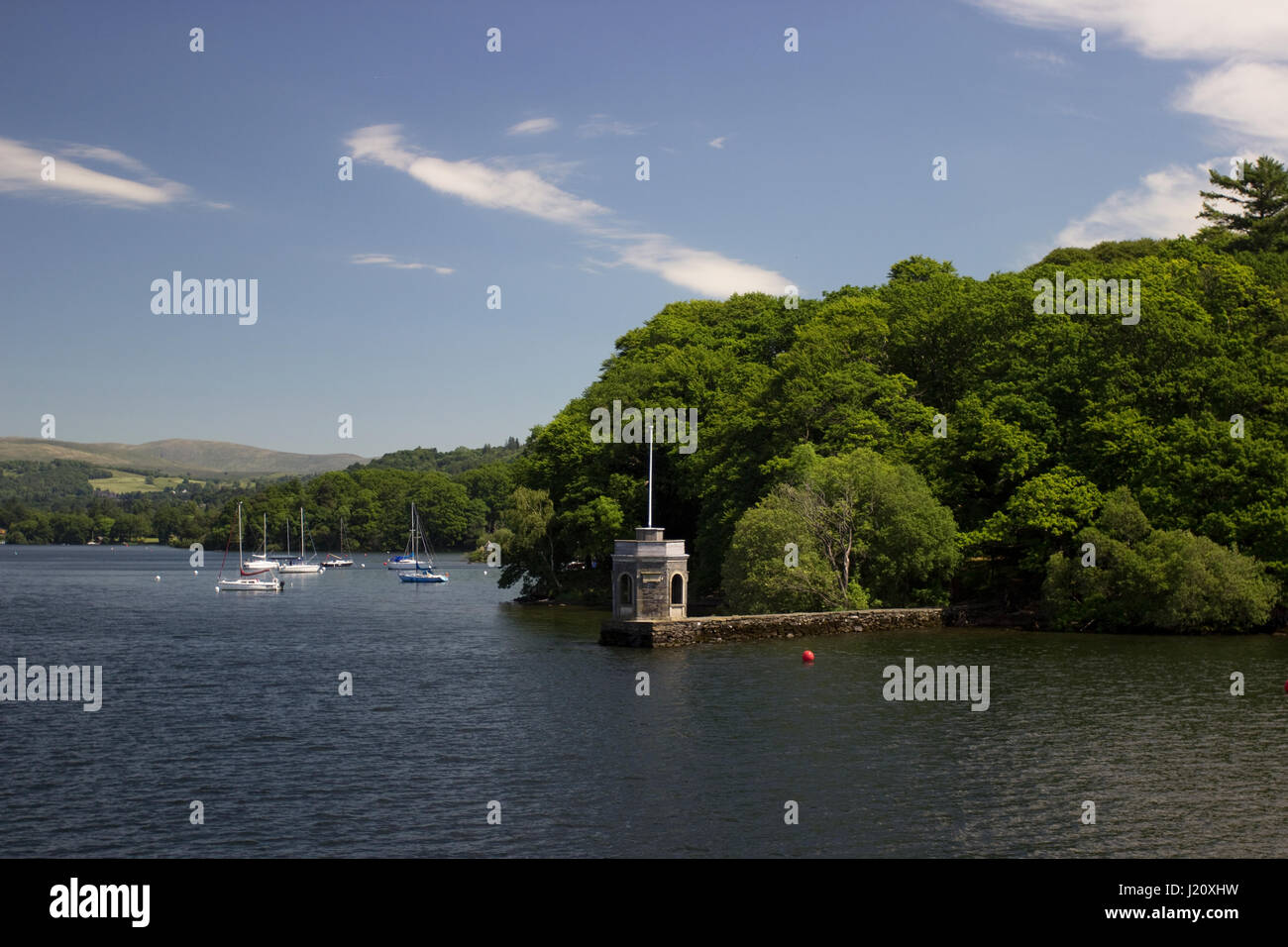 Storrs Temple Lake Windermere Lake District Cumbria England Stock Photo ...
