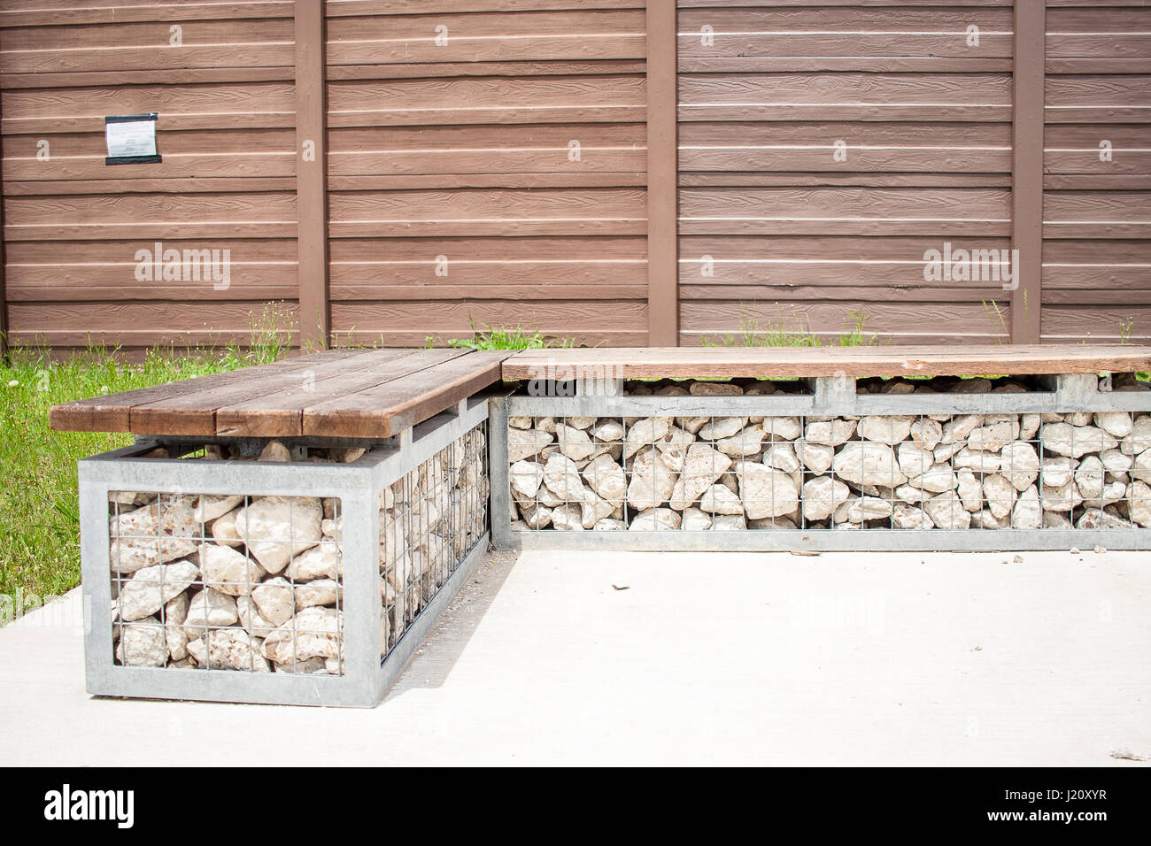 A bench with rocks Stock Photo - Alamy