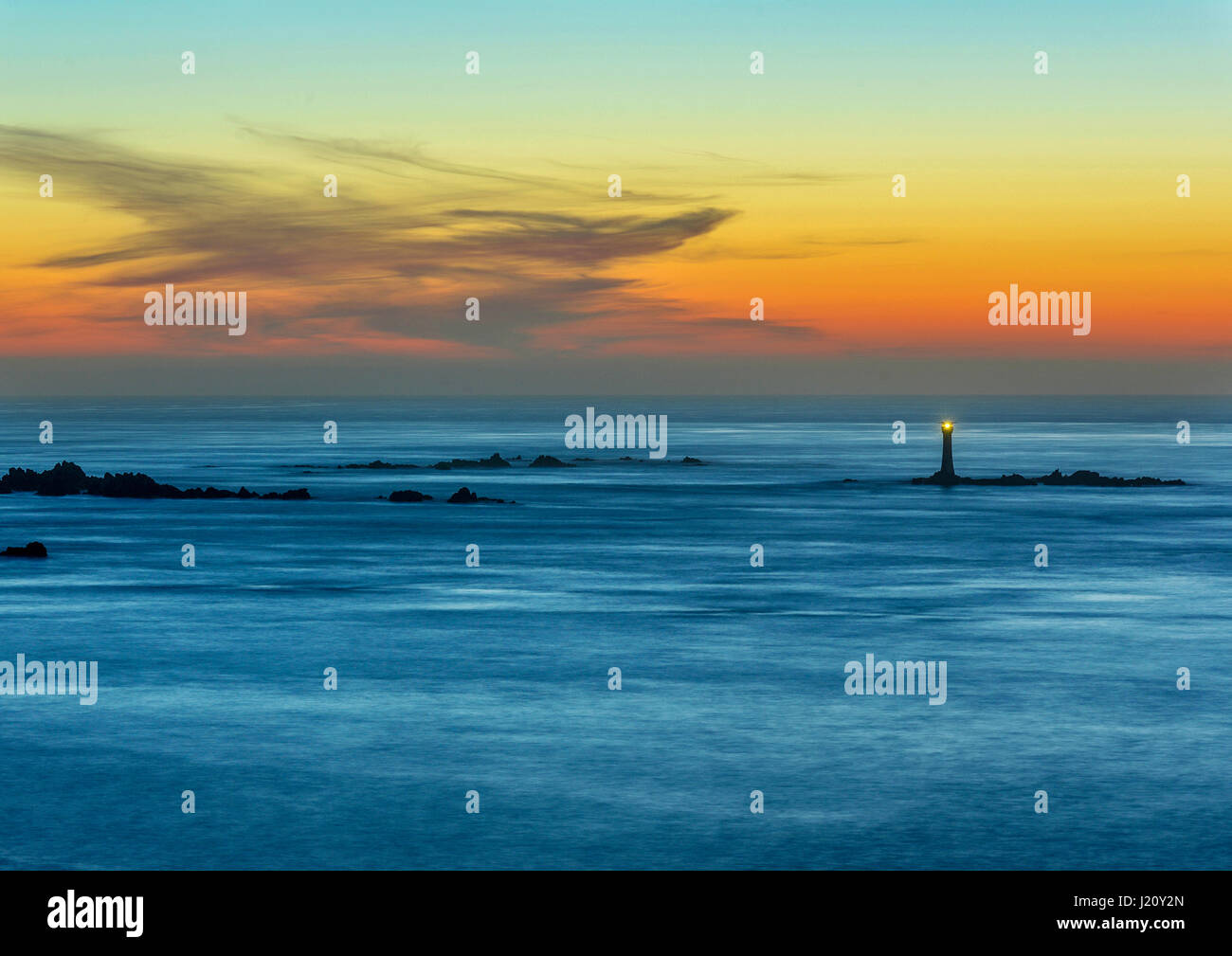 Guernsey les hanois lighthouse hi-res stock photography and images - Alamy