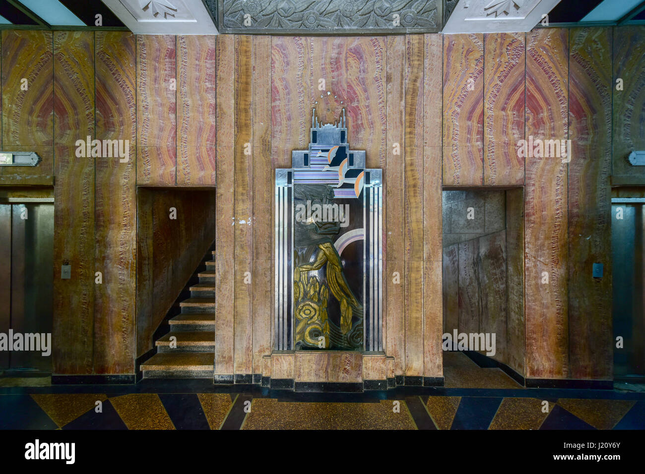 Havana, Cuba - Jan 15, 2017: "Time," a relief sculpture made in nickel ...