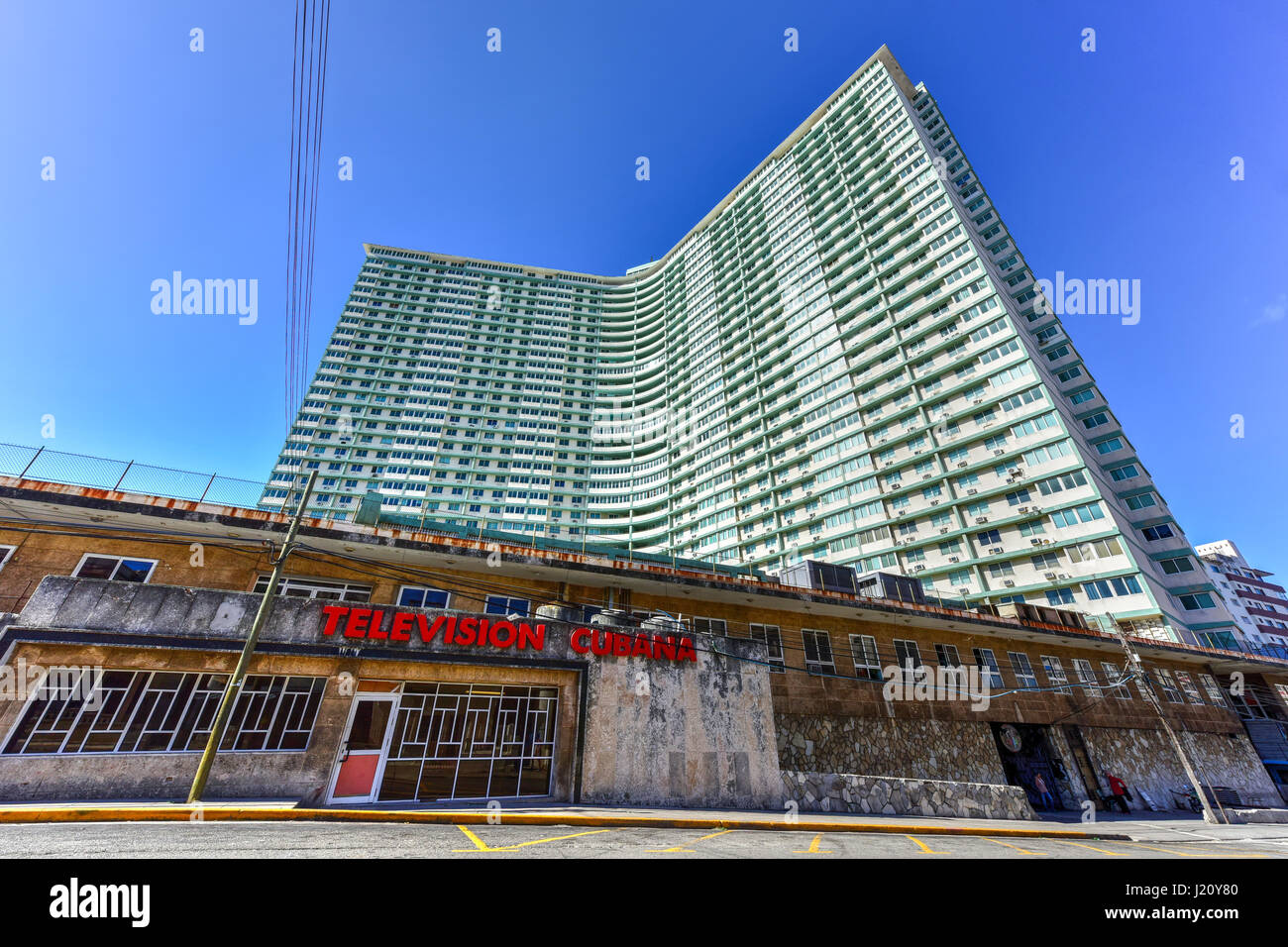 Havana, Cuba - Jan 15, 2017: Edificio FOCSA building in Havana, Cuba ...