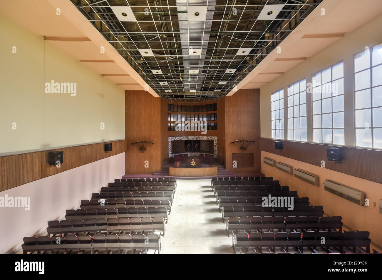 Havana, Cuba - Jan 15, 2017: Temple Beth Shalom, built in 1952, is a ...