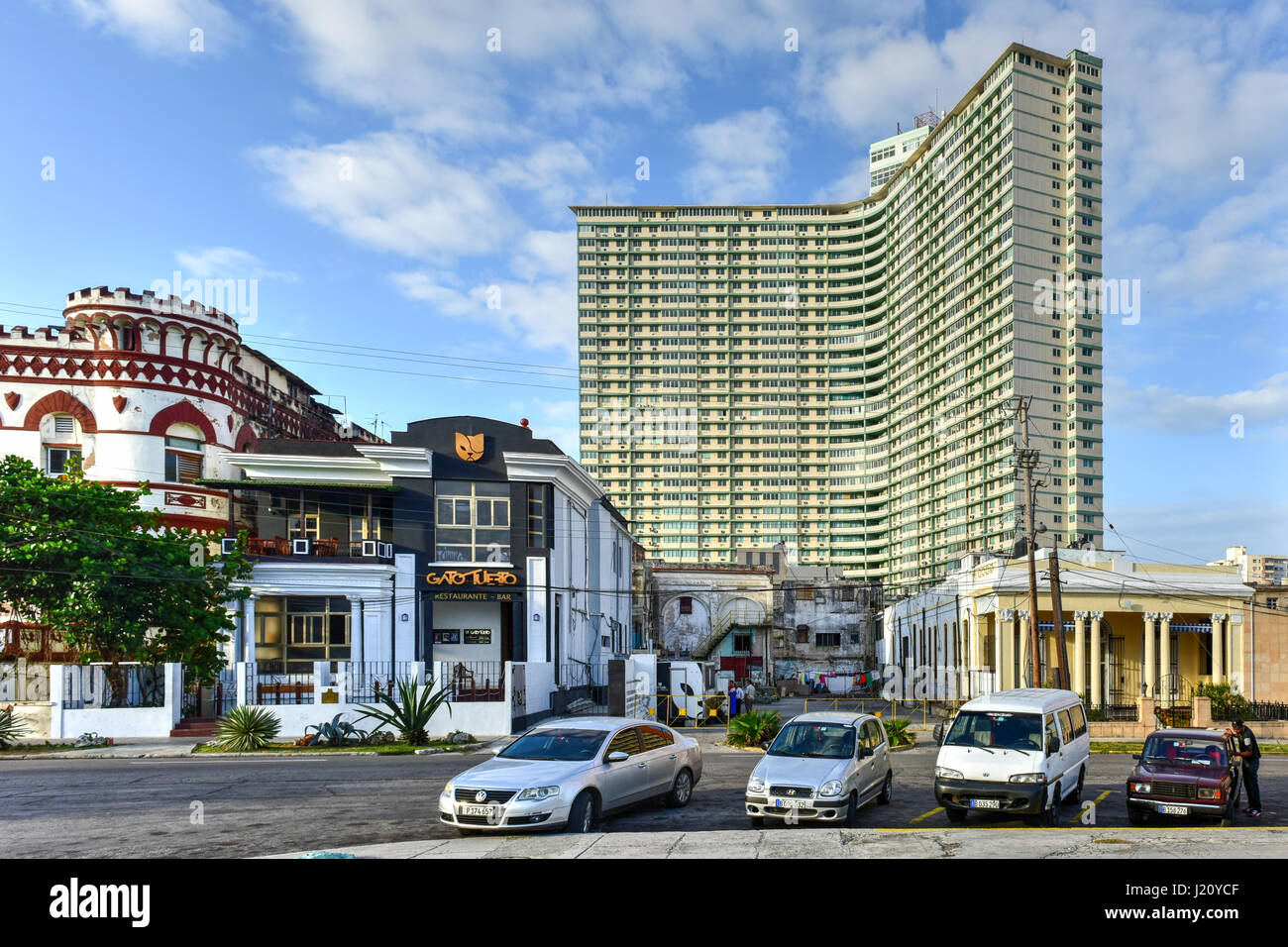 Havana, Cuba - Jan 14, 2017: Edificio FOCSA building in Havana, Cuba ...