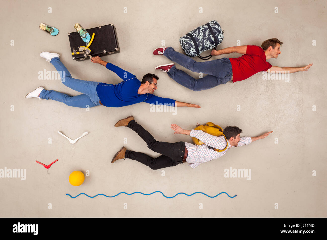 Friends going together on vacation Stock Photo - Alamy