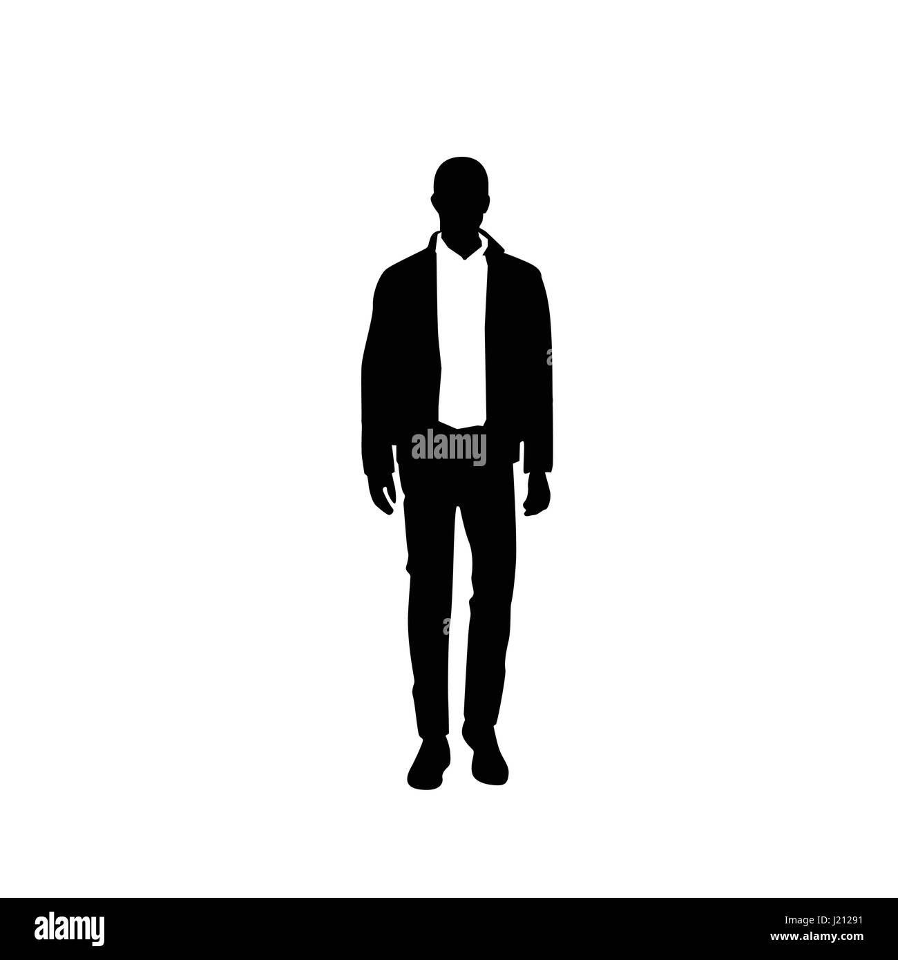 Male silhouette full length Black and White Stock Photos & Images - Alamy
