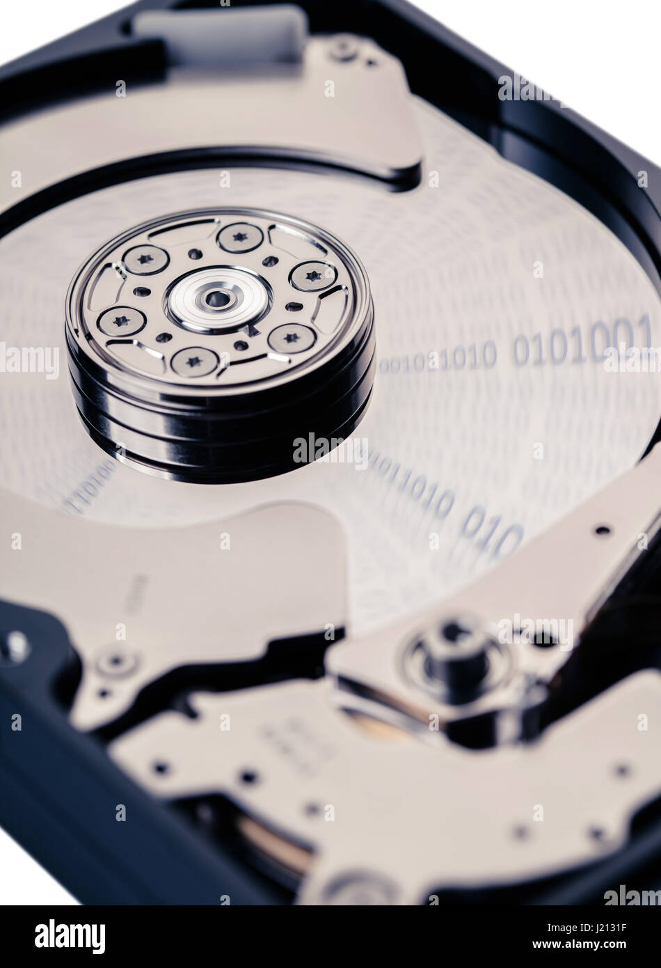 Disassembled computer hard disk memory close-up Stock Photo - Alamy