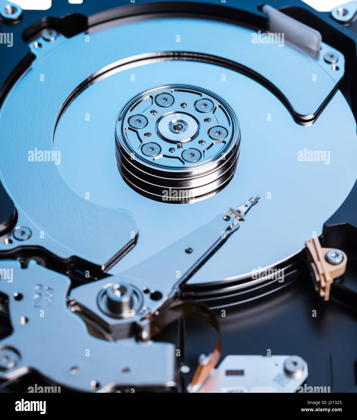 Disassembled computer hard disk memory close-up Stock Photo - Alamy