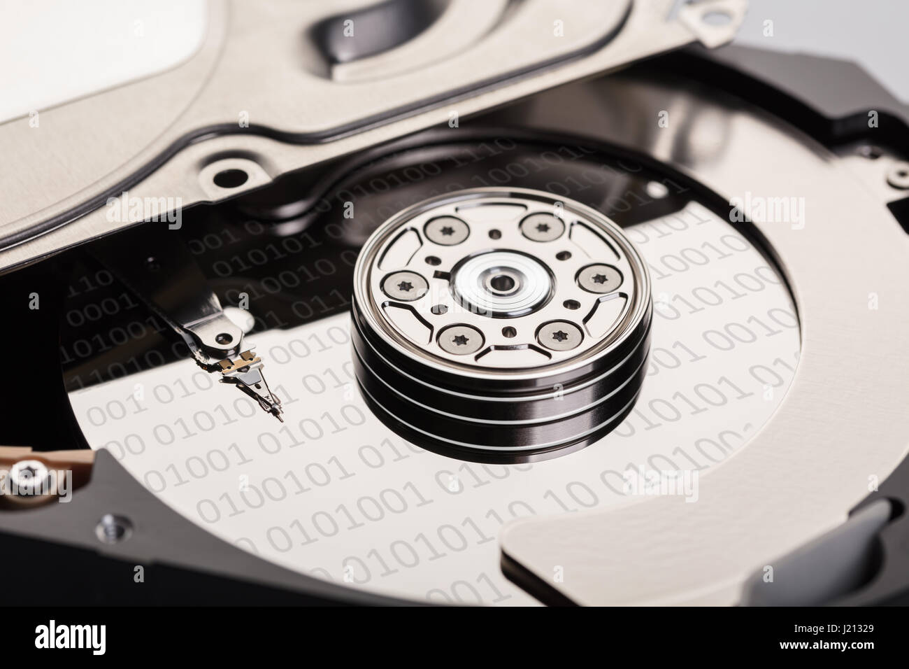 Disassembled computer hard disk memory close-up Stock Photo - Alamy