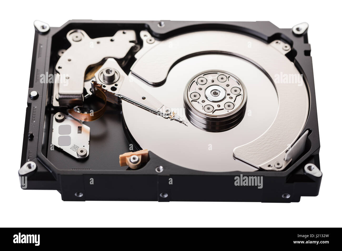 Computer hard drive on white isolated background Stock Photo - Alamy