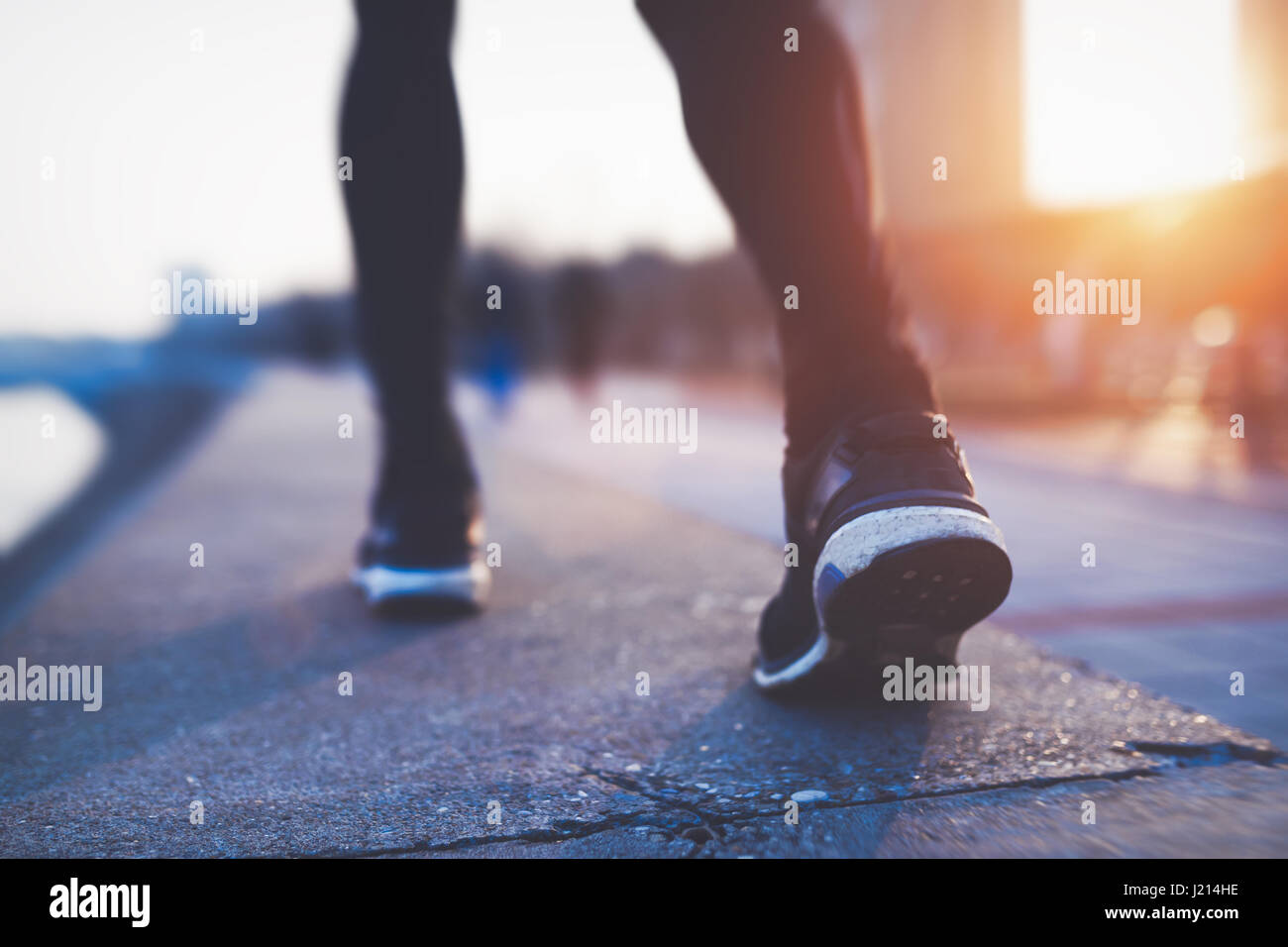 Exercising jogging and running are part of healthy lifestyle Stock ...