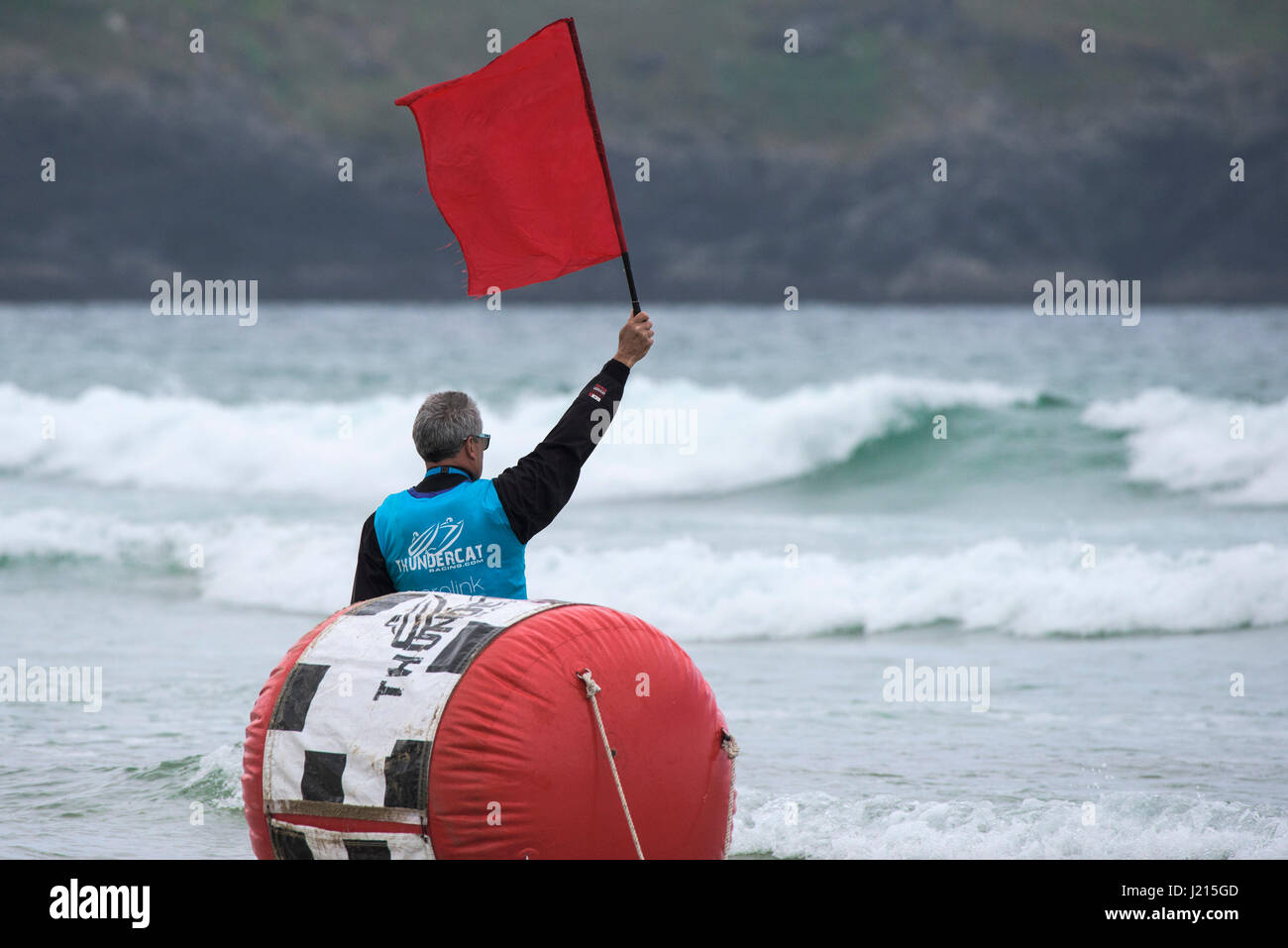 Thundercat Racing; Man; Marshalling; Red flag;Stop signal; Signalling ...