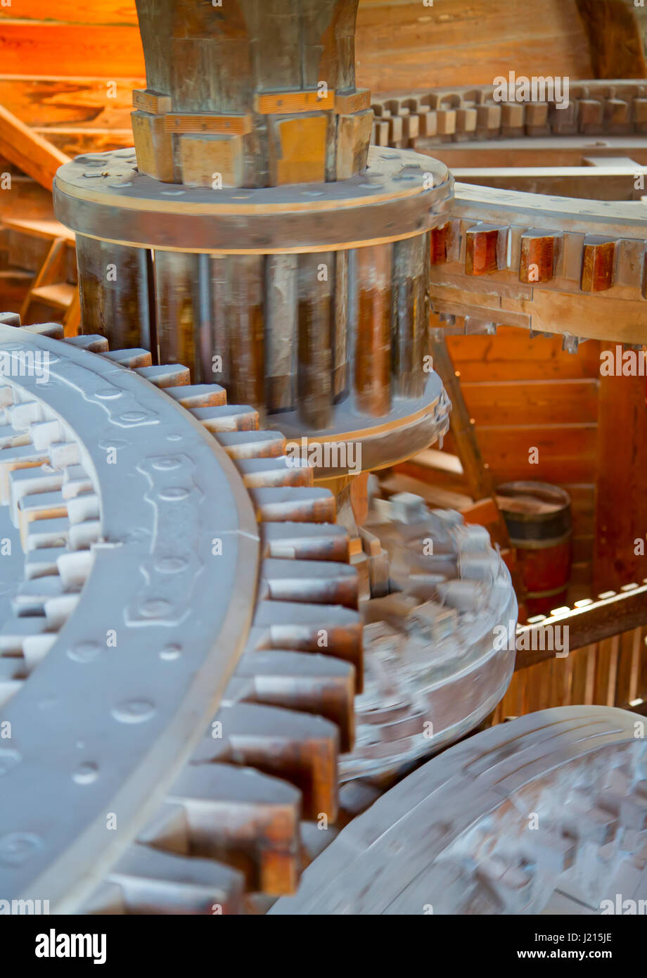 Close up of the windmill mechanics Stock Photo - Alamy