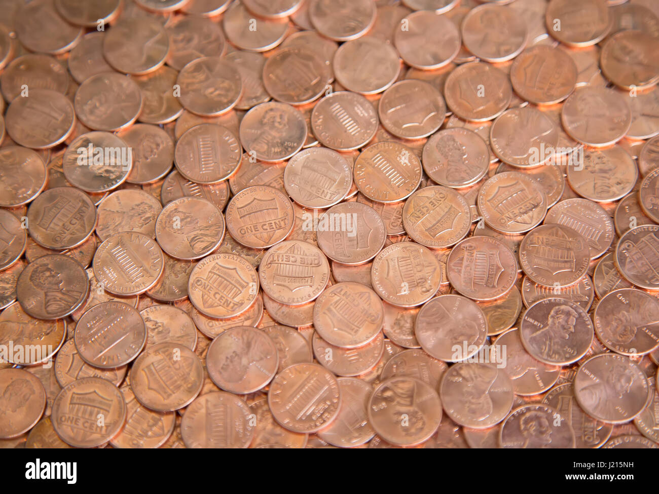Huge pile of the US coins Stock Photo - Alamy
