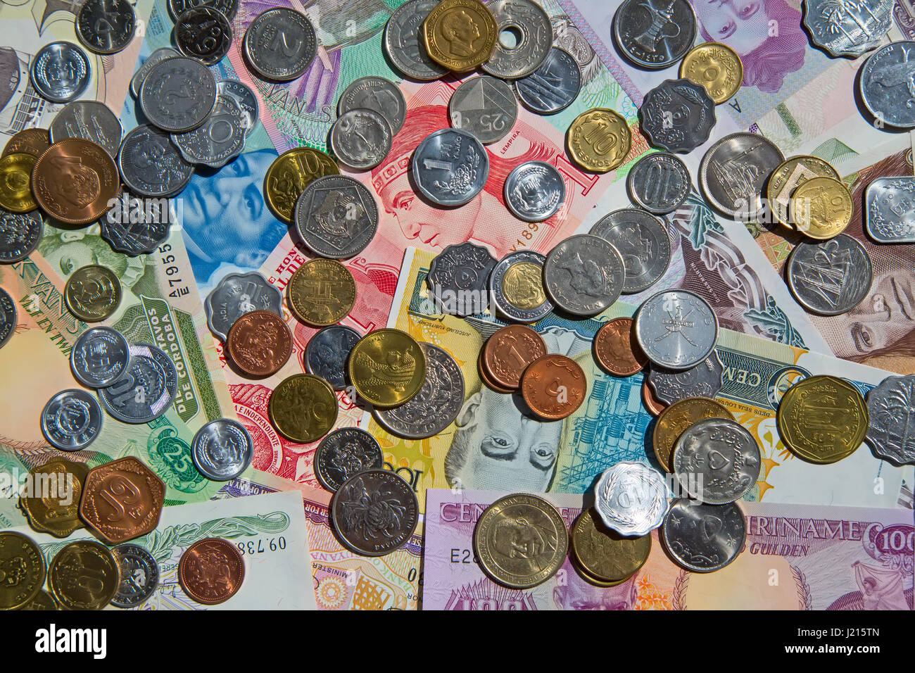 Collection of the old circulated coins Stock Photo - Alamy