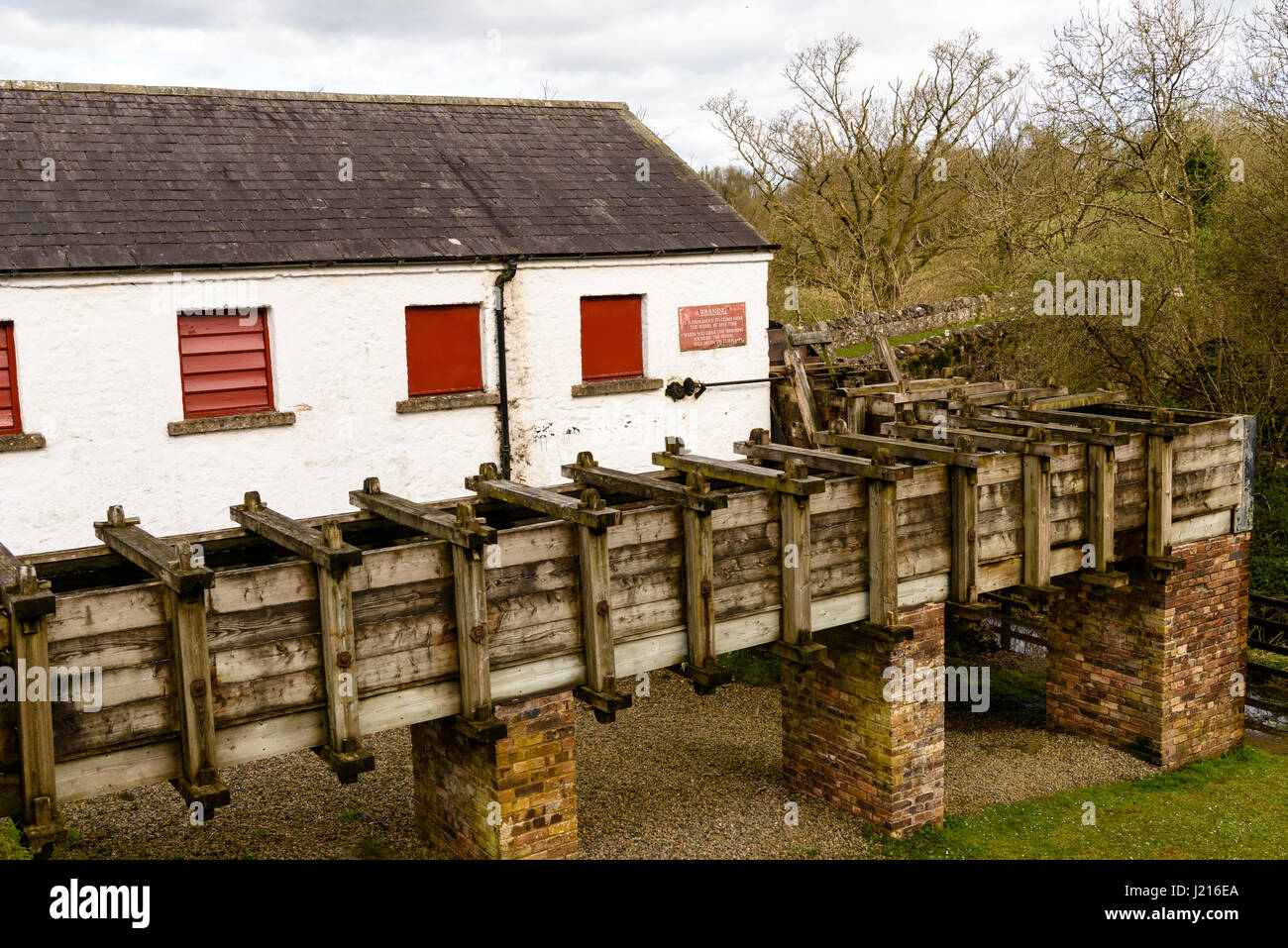 Mill race, to divert water to the waterwheel at Wellbrook Beetling Mill ...