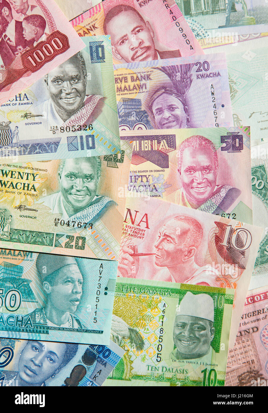 Variety of the African banknotes Stock Photo - Alamy