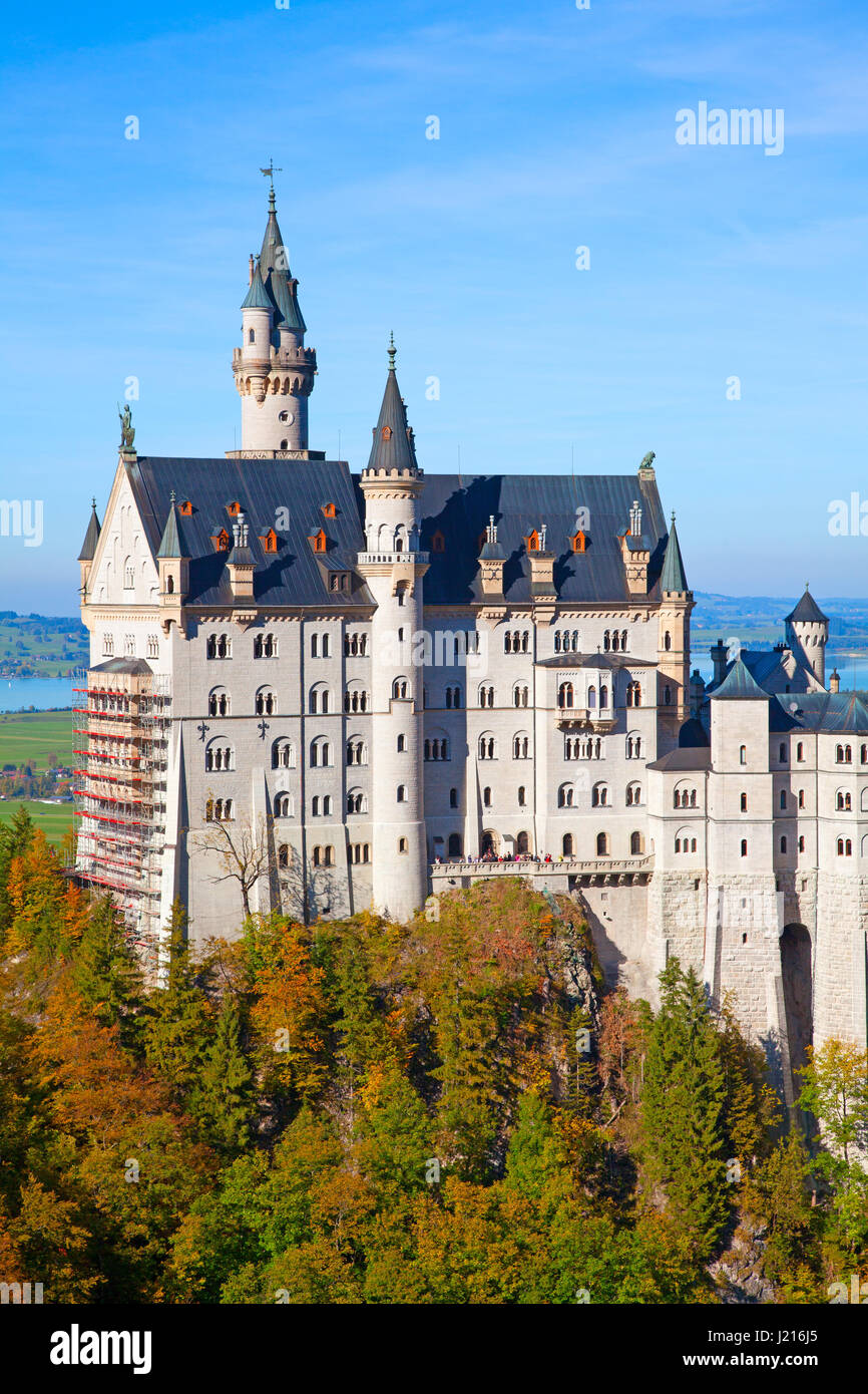 Neuschwanstein castle in Bavarian alps, Germany Stock Photo - Alamy