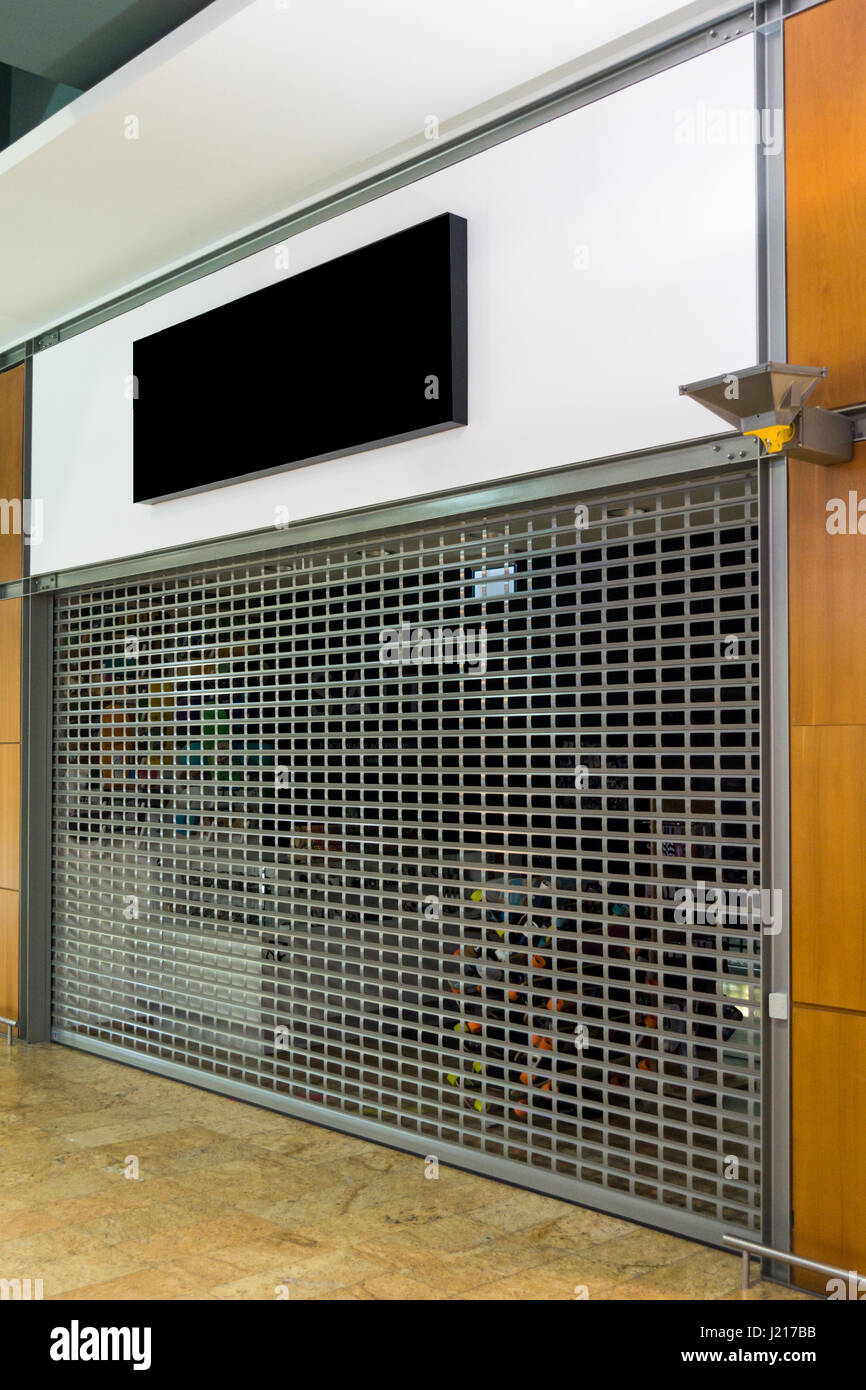 Roller shutter door sign hi-res stock photography and images - Alamy