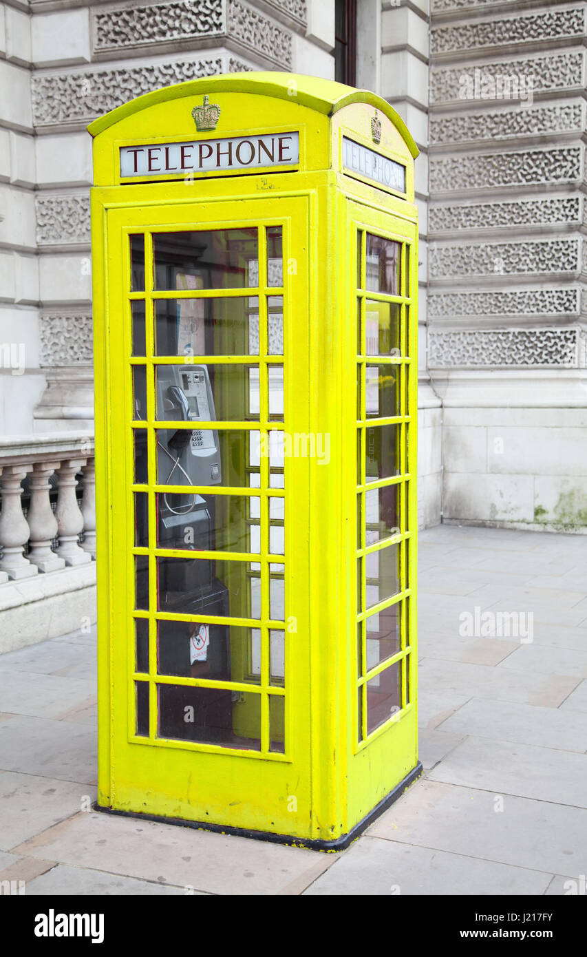 Famous red telephone booth in London, UK Stock Photo - Alamy