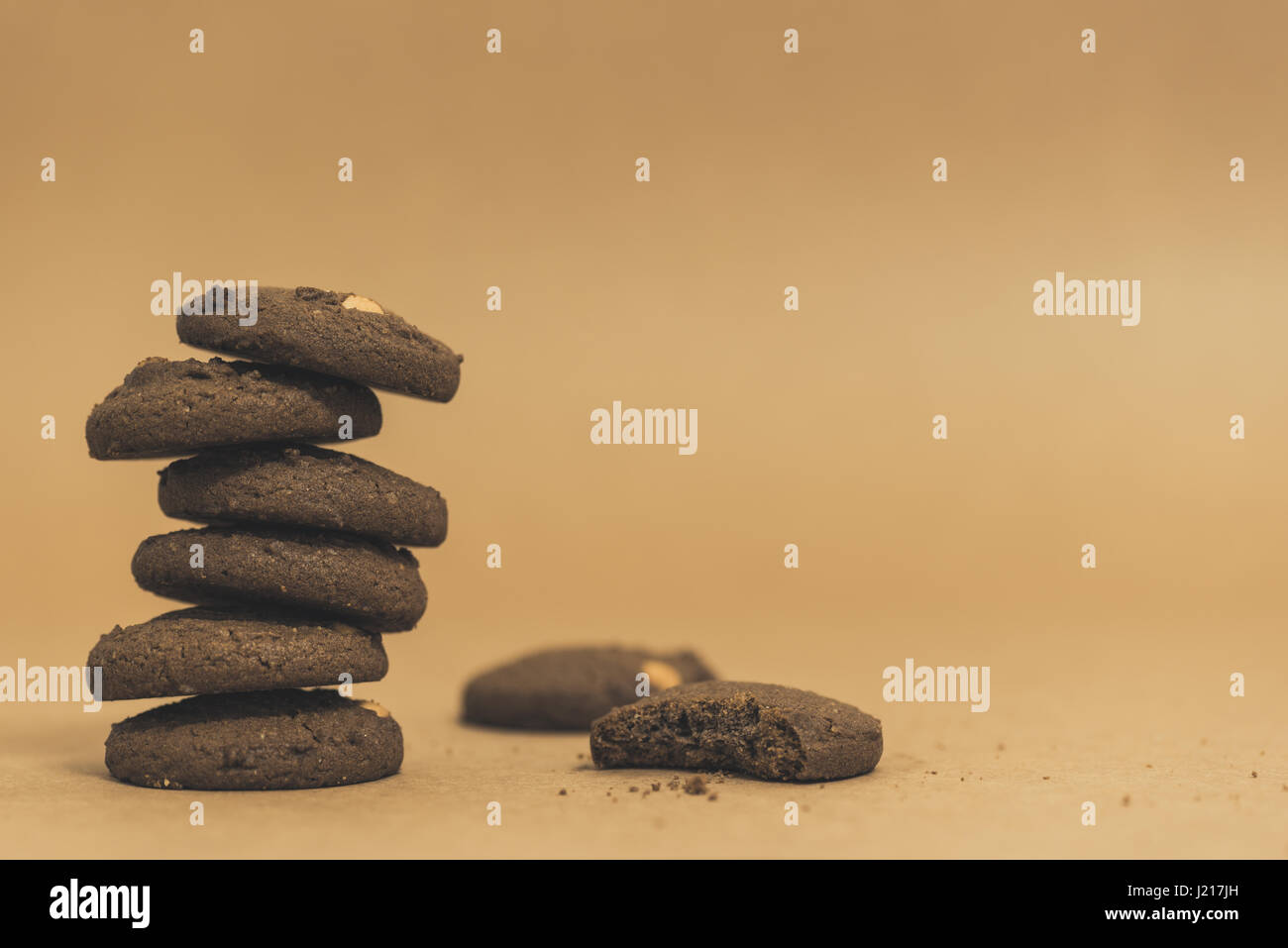 Stack of Chocolate Chip Cookies Stock Photo - Alamy